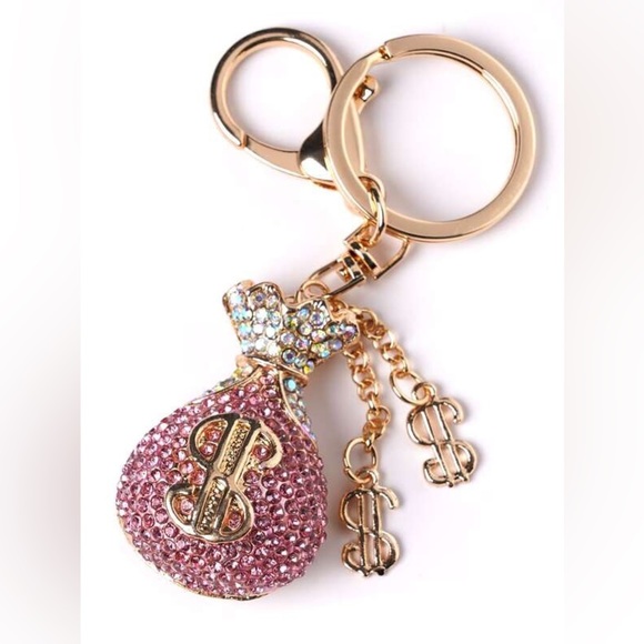Accessories | New Money Bag Keychain With Rhinestones | Poshmark